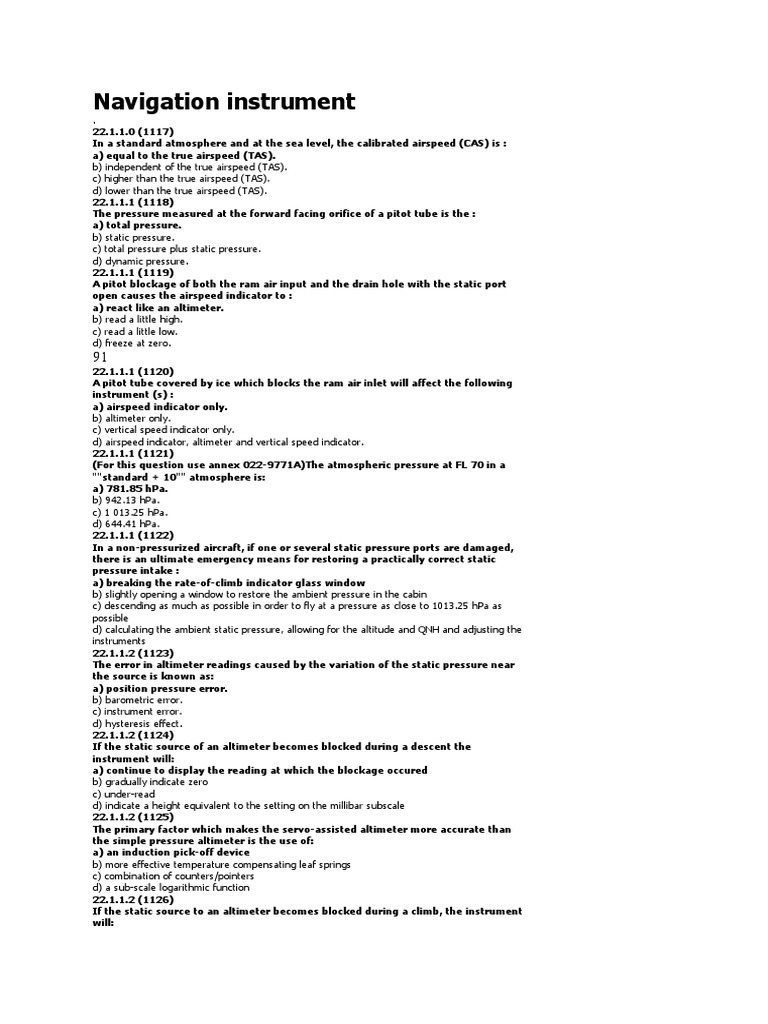 Imp Navigation Imp | PDF | Airspeed | Gyroscope