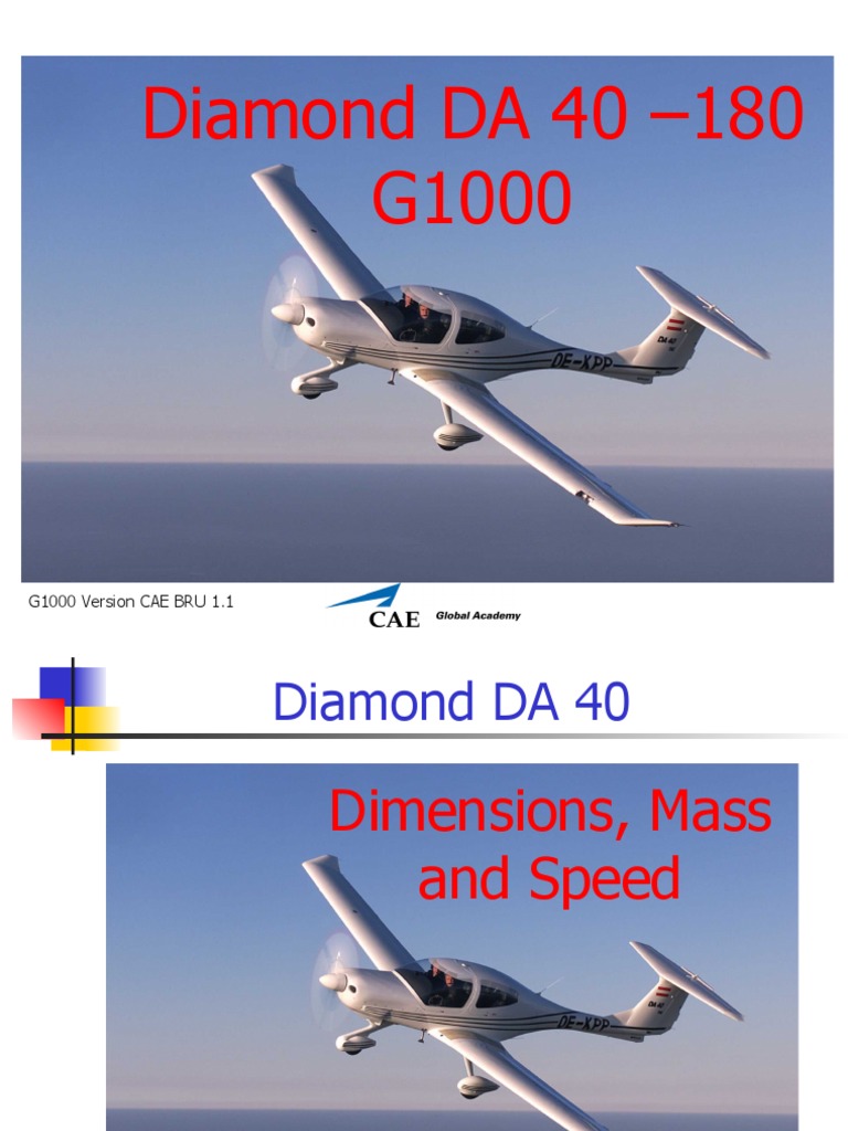 Diamond DA 40 - 180 G1000: G1000 Version CAE BRU 1.1 | PDF | Vehicle ...