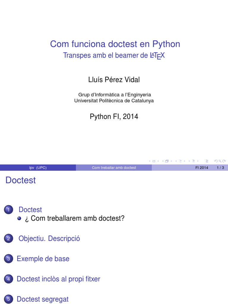 4 Com Funciona Doctest En Python Pdf