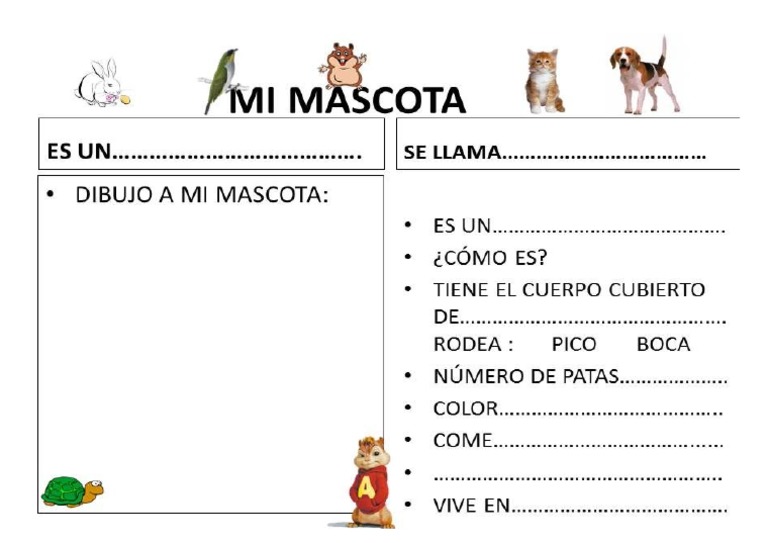 Mi Mascota Ficha | PDF