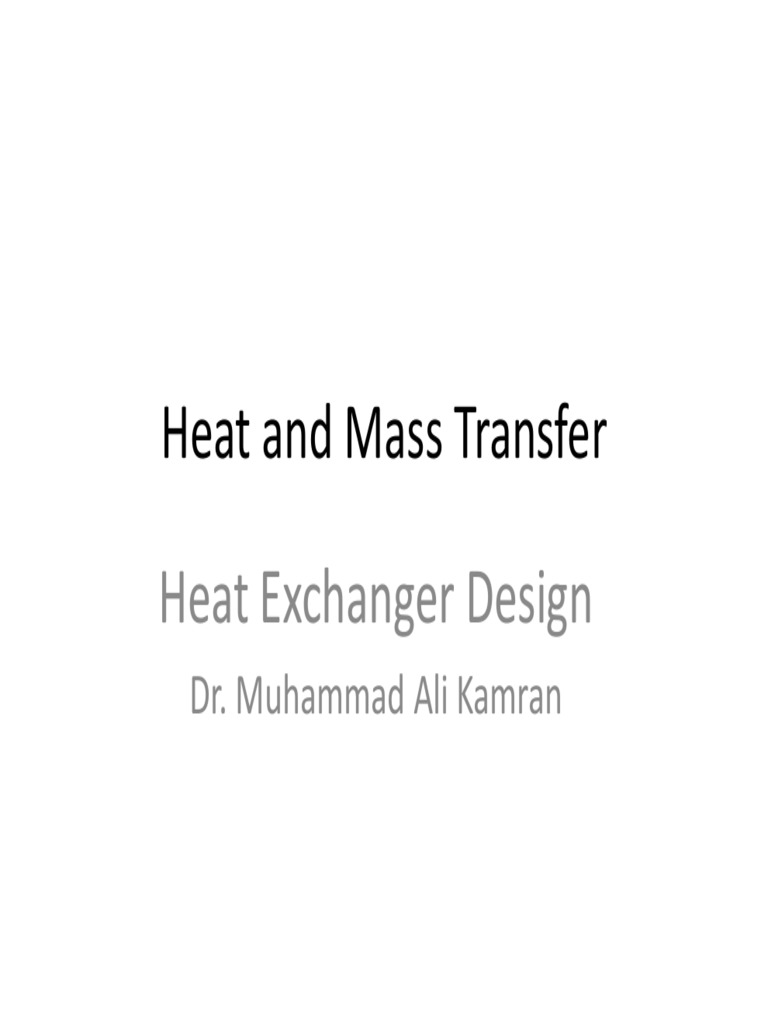 Heat Exchanger Design | PDF | Heat Exchanger | Heat