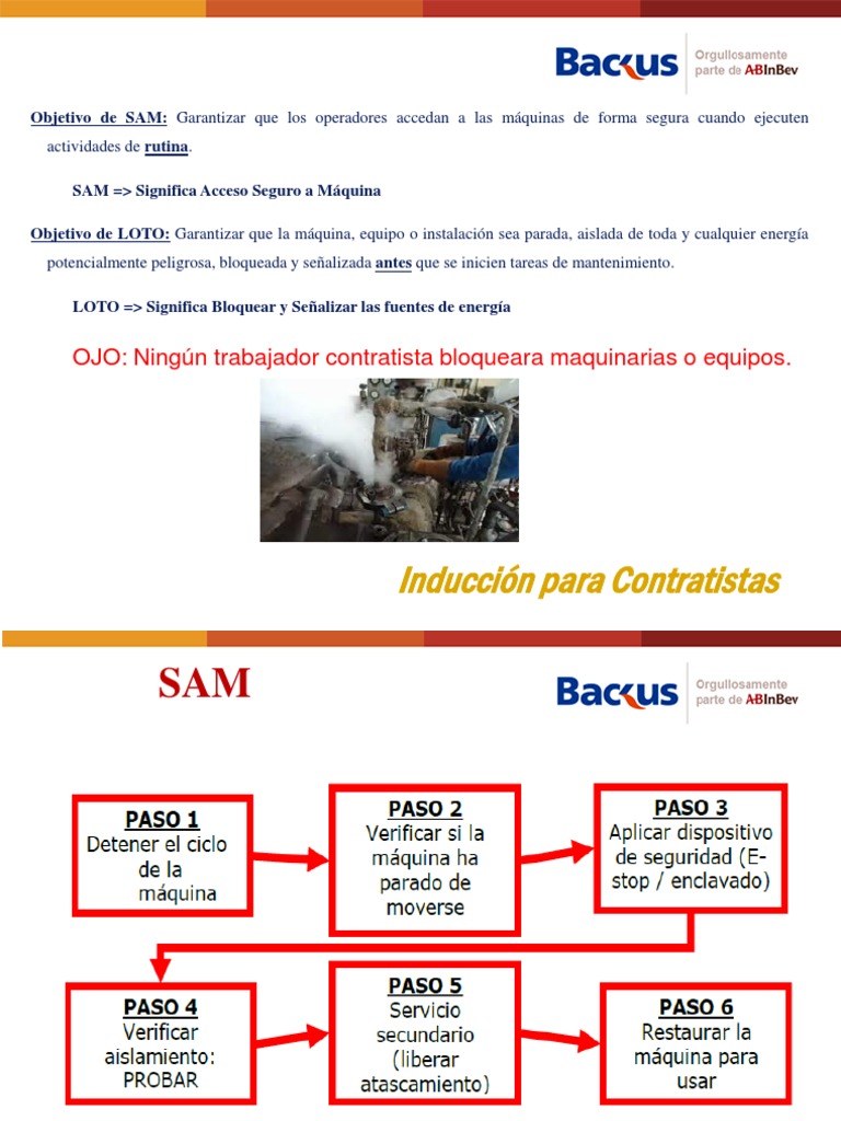 Procedimiento SAM y LOTO en Seguridad | PDF