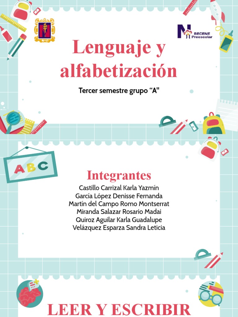1 U2Lenguaje y Alfabetización | PDF | Aprendizaje | Escritura