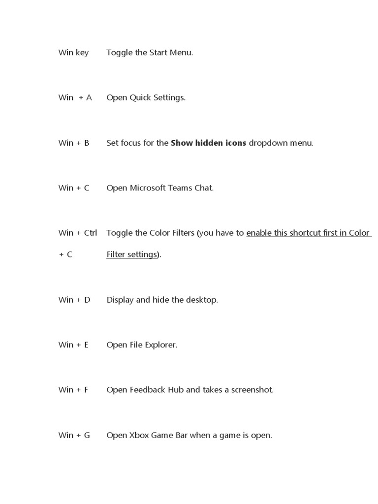 Win Key | PDF | Computer Keyboard | Keyboard Shortcut