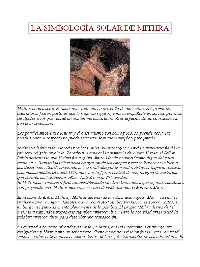 La Simbología Solar de Mithra | PDF | Zodíaco | eucaristía