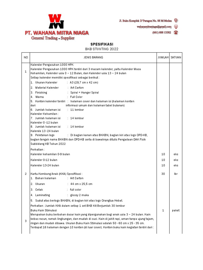 RAB BKB Stunting Kit 2022 | PDF