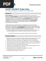 Alpha Om 340sl Solder Paste en 02mar21 TB | PDF | Solder | Soldering