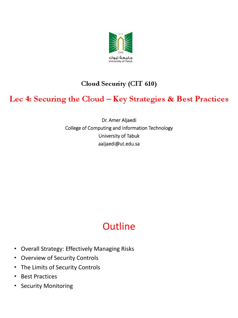 Lec 4 | PDF | Cloud Computing | Computer Security