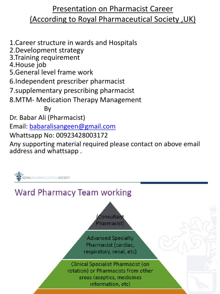 Presenatation On Pharmacist Career and Independent Prescriber | PDF