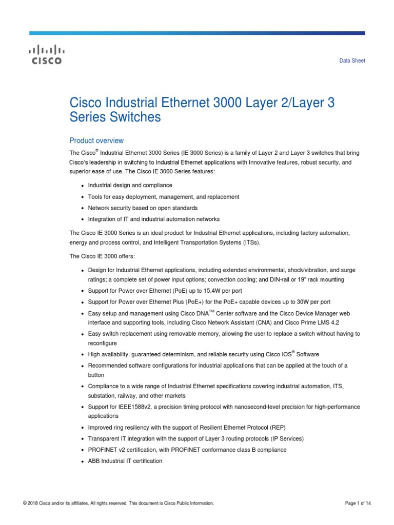 Data Sheet c78-440930 | PDF | Electromagnetic Compatibility | Computer Network