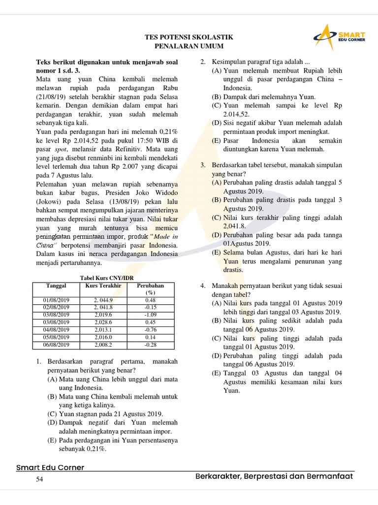 Soal-UTBK PU 61 64 | PDF