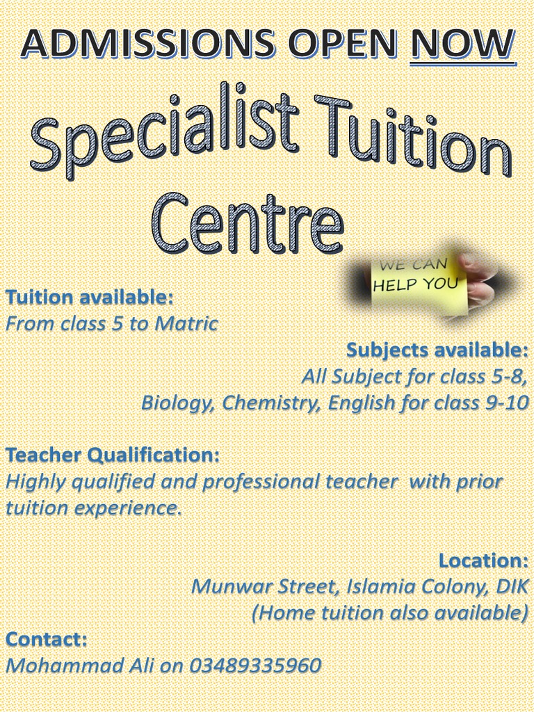 Specialist Tuition Centre | PDF