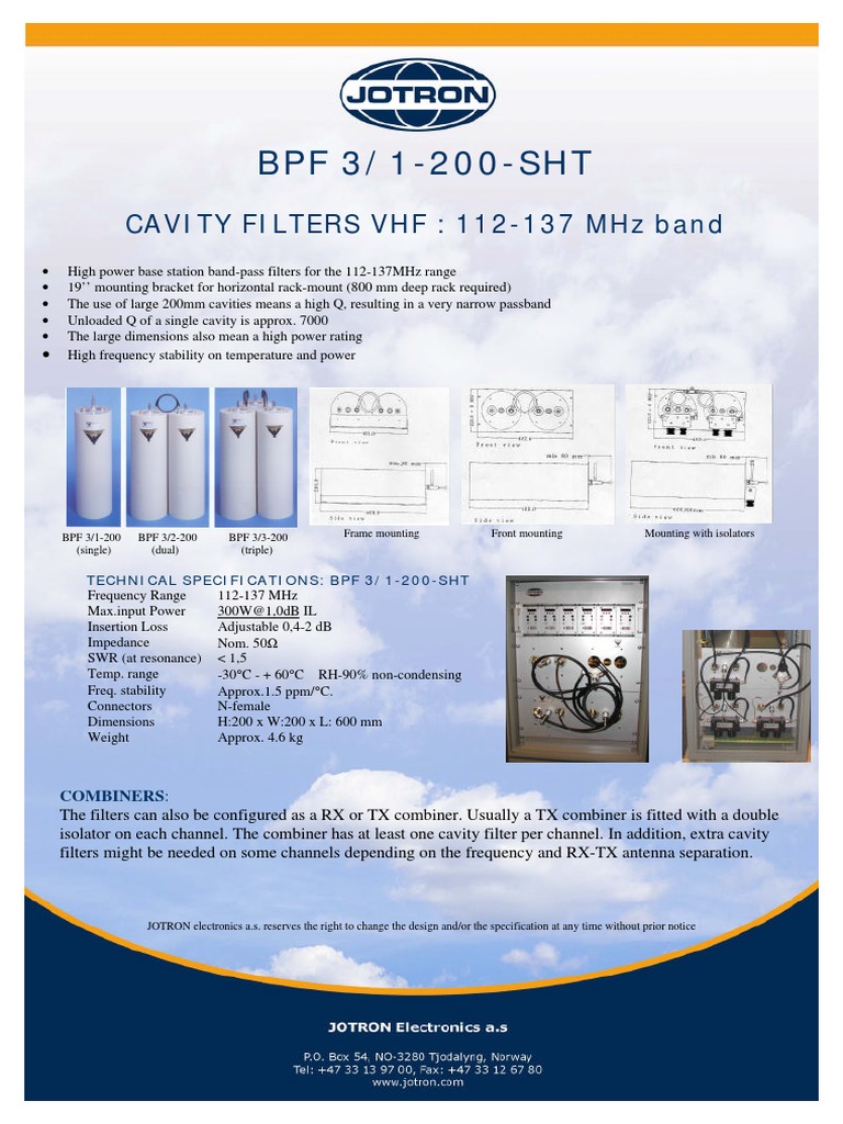 VHF-filter Combiner - Procom | PDF | Science & Mathematics | Technology ...