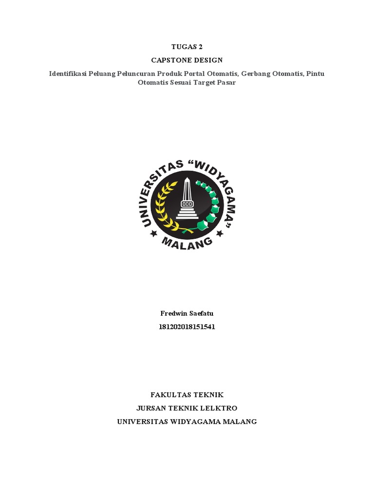 Tugas 2 (Capstone Design) | PDF