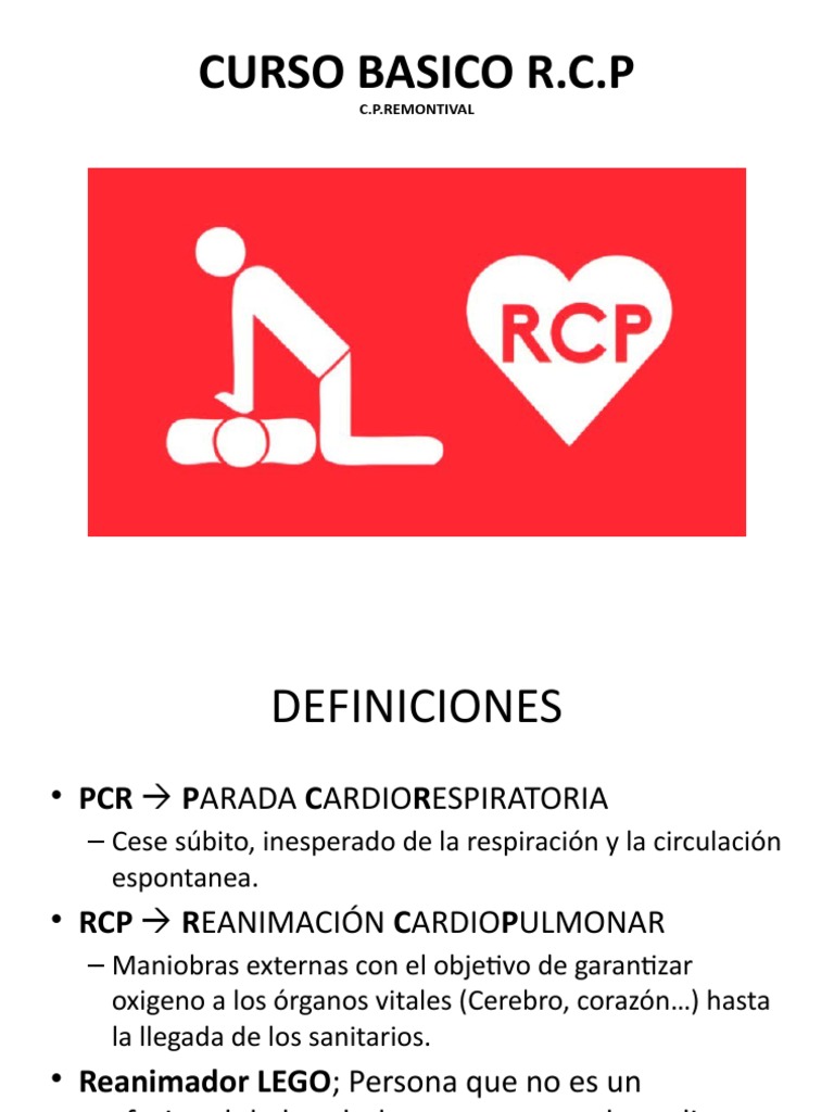 Curso Básico de RCP para Legos | PDF | Reanimación cardiopulmonar ...