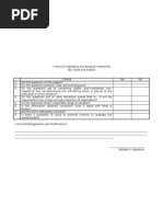 Validation Sheet For Research Questionnaire | PDF