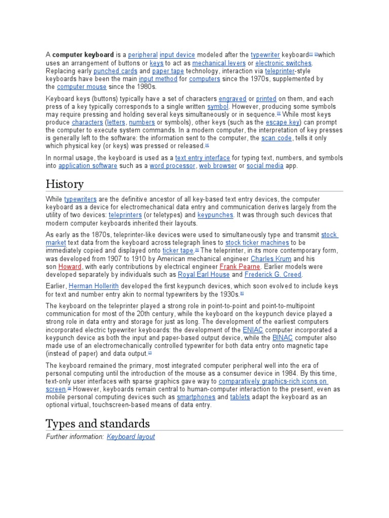 Keyboard English | PDF | Computer Keyboard | Computer Science