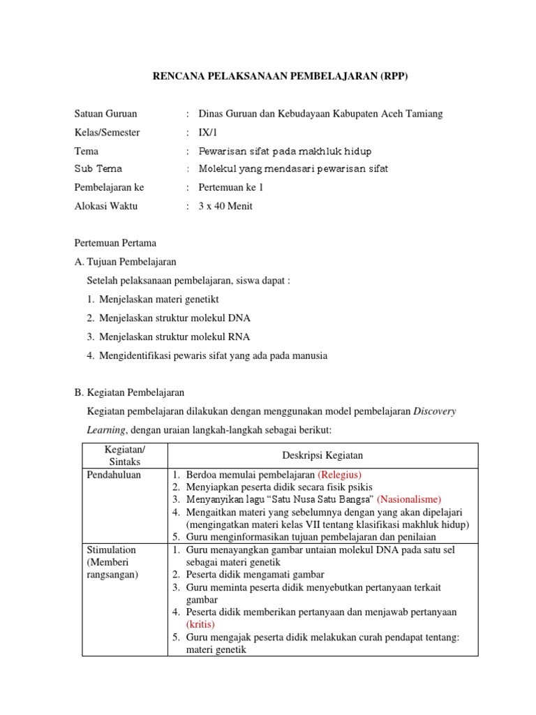 Pewarisan Sifat Pada Makhluk Hidup | PDF