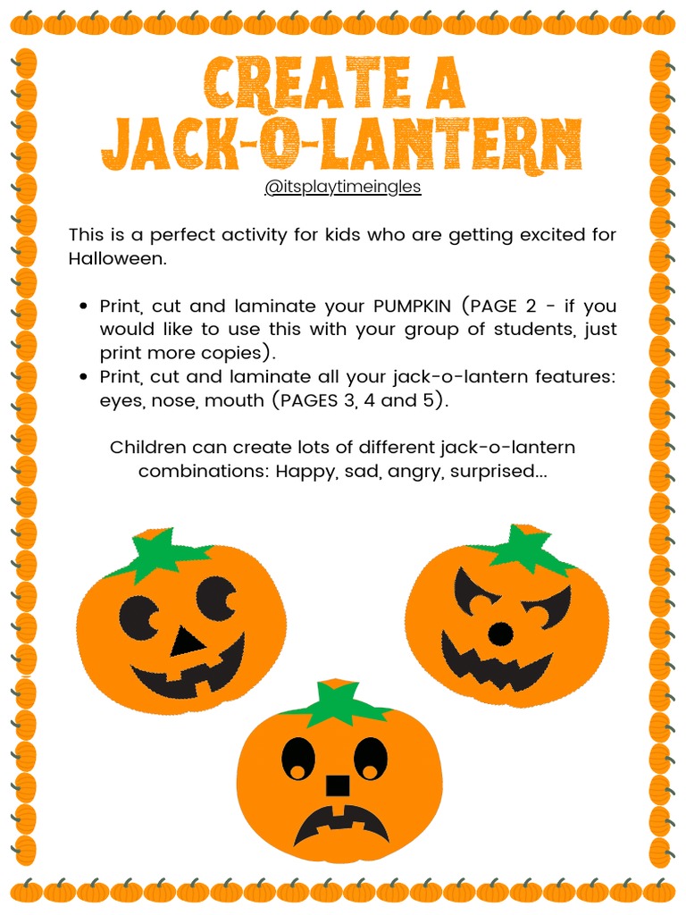 Create A Jack-O-Lantern | PDF | Language Arts & Discipline