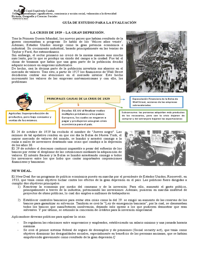2M.Historia Repaso | PDF | Gran depresion | Nuevo acuerdo
