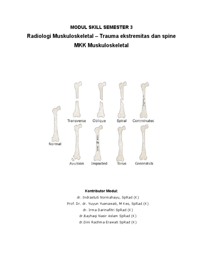 Modul Skill Radiologi Muskuloskeletal (Trauma Ekstremitas Dan Spine) | PDF