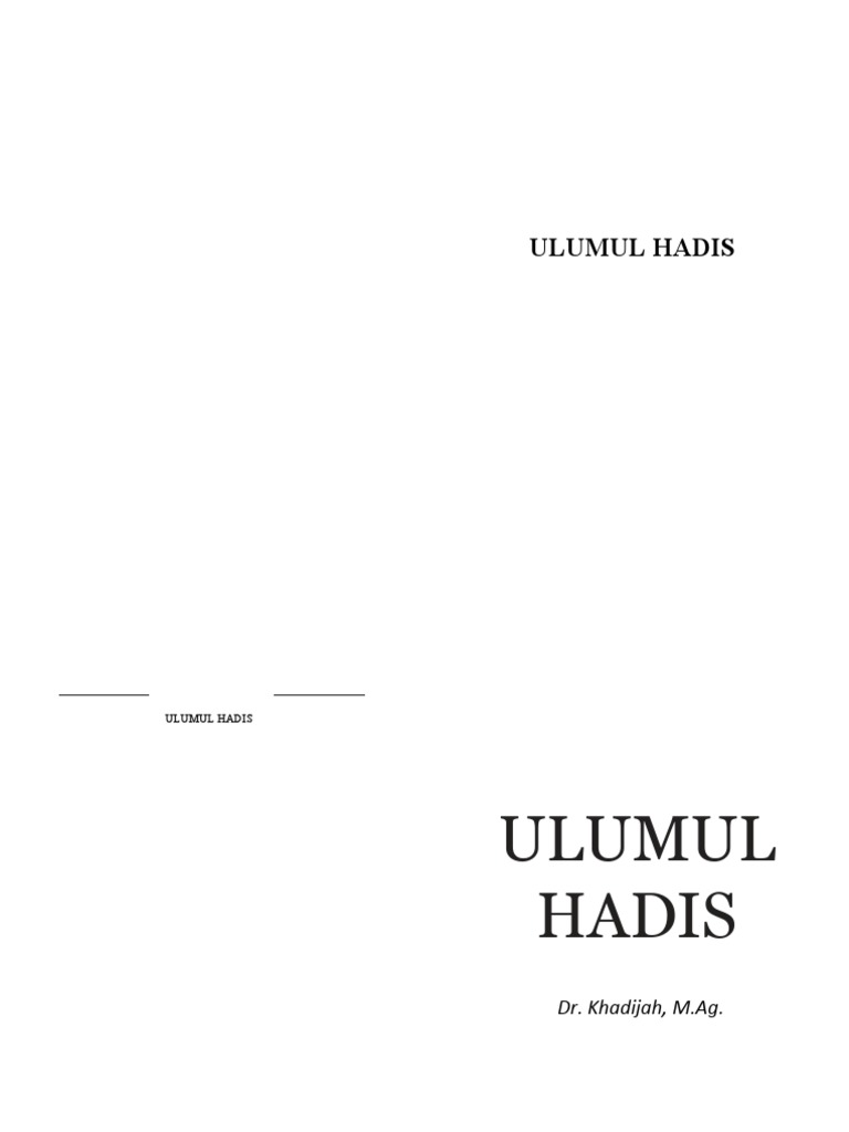 Adoc - Pub Ulumul Hadis Ulumul Hadis | PDF