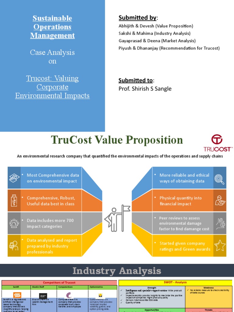 Trucost - Case Analysis | PDF | Market (Economics) | Economies