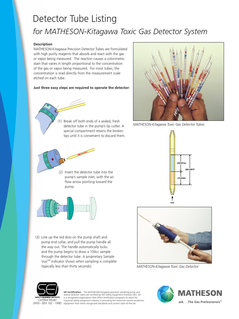 Kitagawa Tube List | PDF | Hydrocarbons | Chlorine