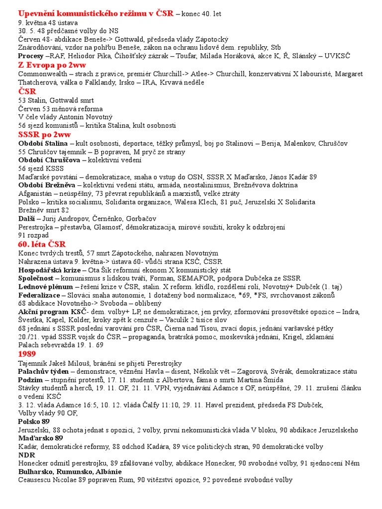 Dejepis Pololetka L9 Vypisky | PDF