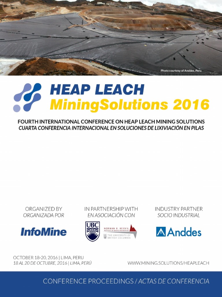 PROCEEDINGS of The 4th International Conference On Heap Leach Solutions ...