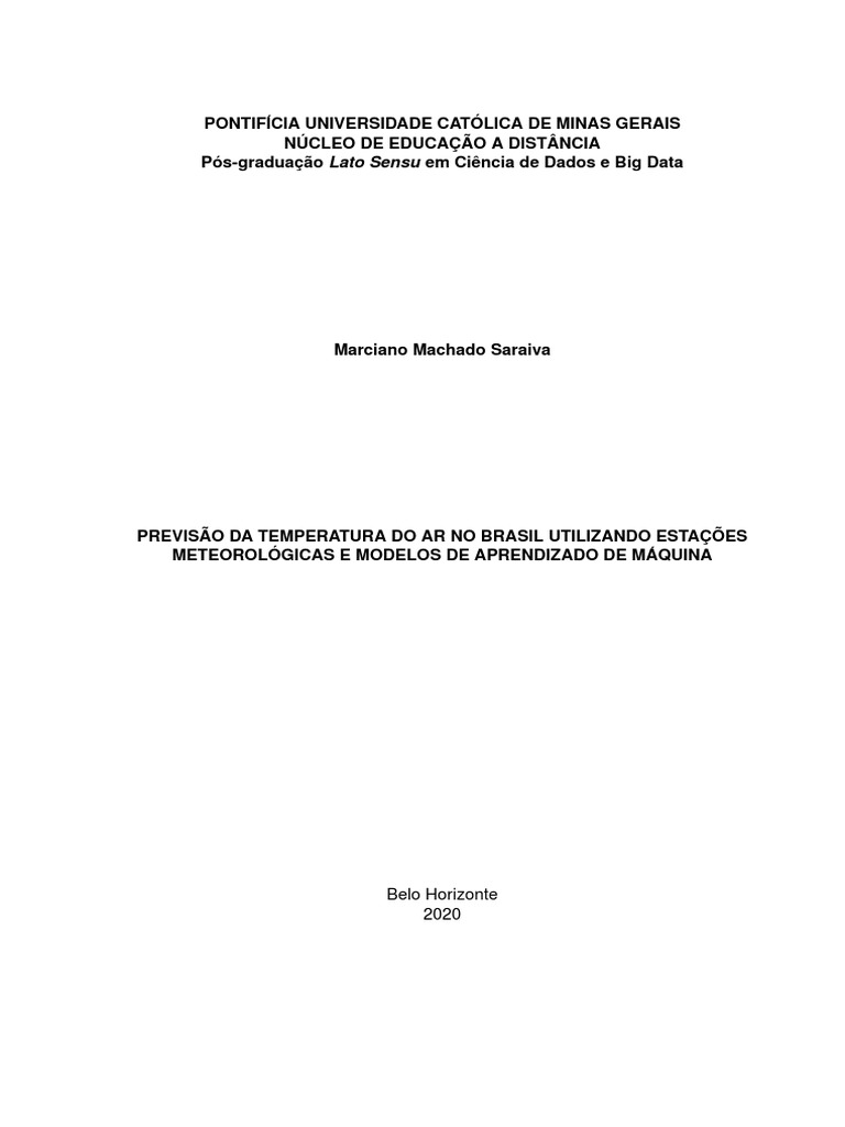 Relatorio | PDF | Meteorologia | Séries temporais