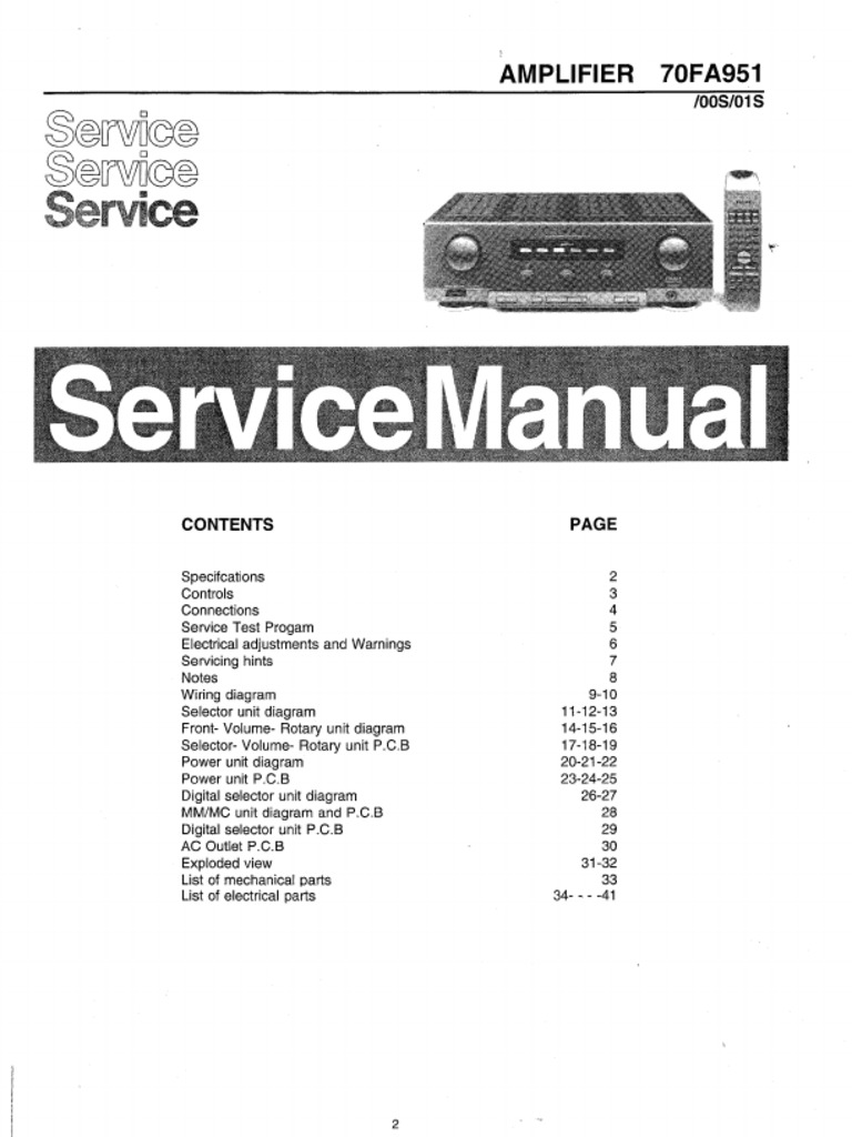 Hfe Philips Fa951 Service | PDF