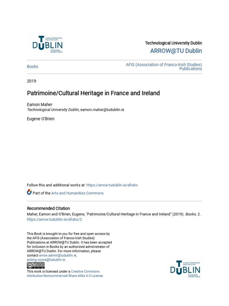 Patrimoine - Cultural Heritage in France and Ireland | PDF