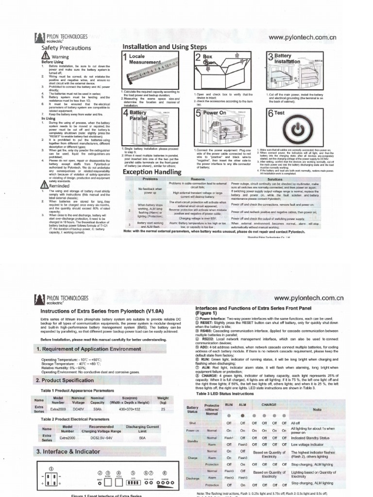 Solax ZTE Battery - Quick Install Manual-2 | PDF