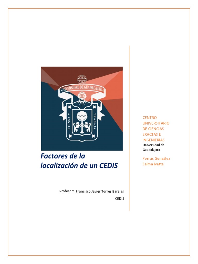Factores de Localización CEDIS | PDF | Almacén | Logística