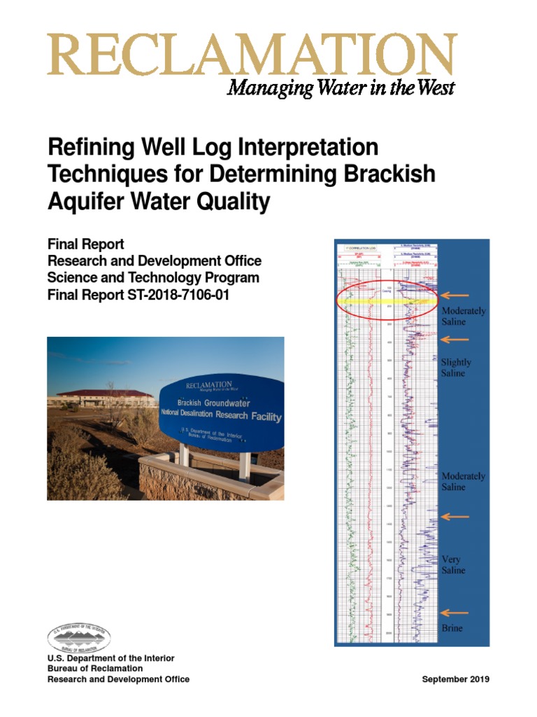 Refining Well Log Interpretation Techniques For Determining Brackish Aquifer Water Quality ...