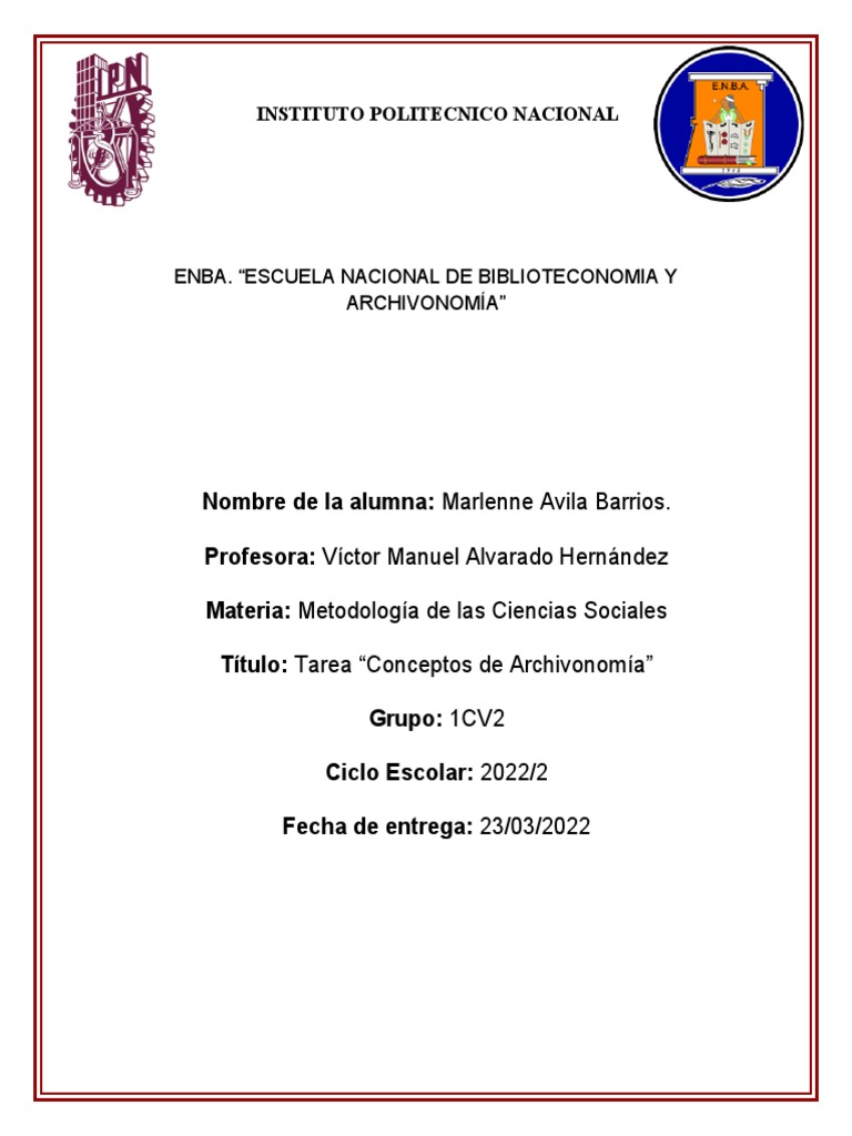 Conceptos Archivonomía | PDF | La ciencia de la biblioteca | Ciencias ...