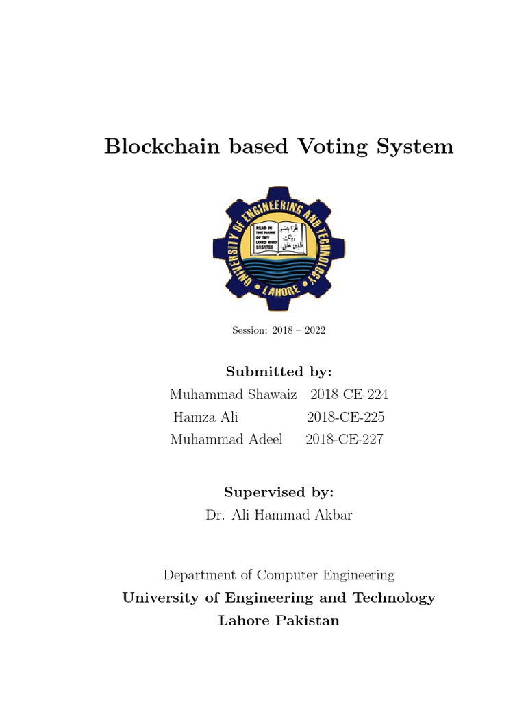 Blockchain Based Voting System | PDF | Electronic Voting | Cryptocurrency