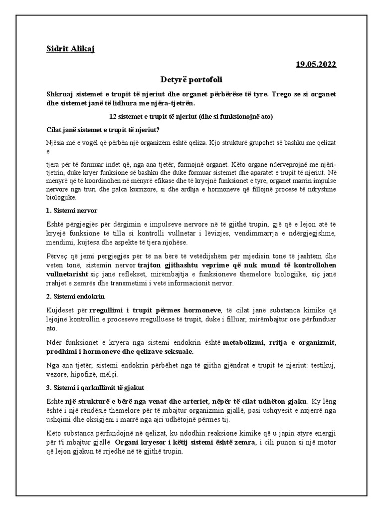 Biologji Sistemet | PDF