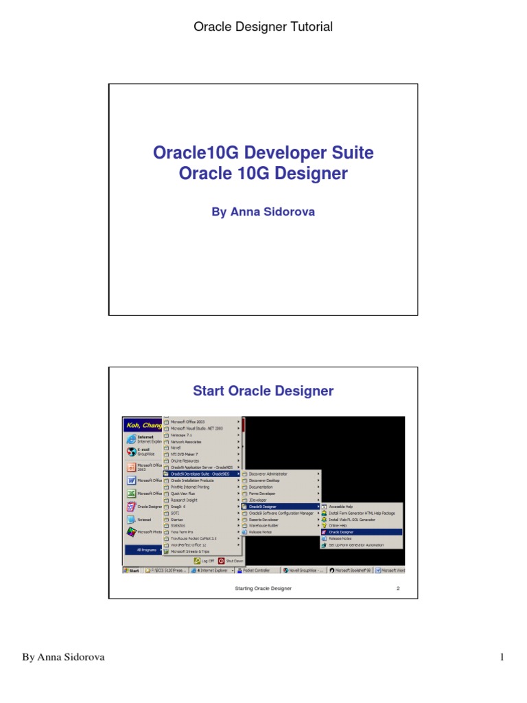 Oracle Intro To Designer | PDF | Oracle Database | Hierarchy