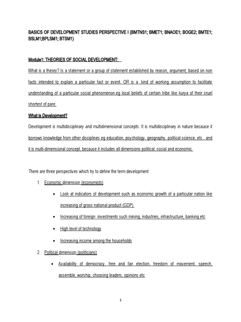 Basics of Development Studies | PDF | Feminism | Gender Studies