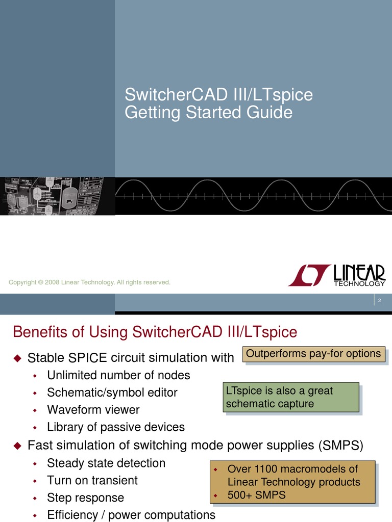 Switchercad Iii/Ltspice Getting Started Guide | PDF