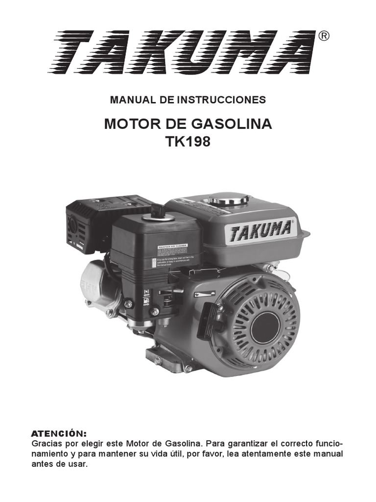 Tk198 Manual | PDF | Carburador | Gasolina