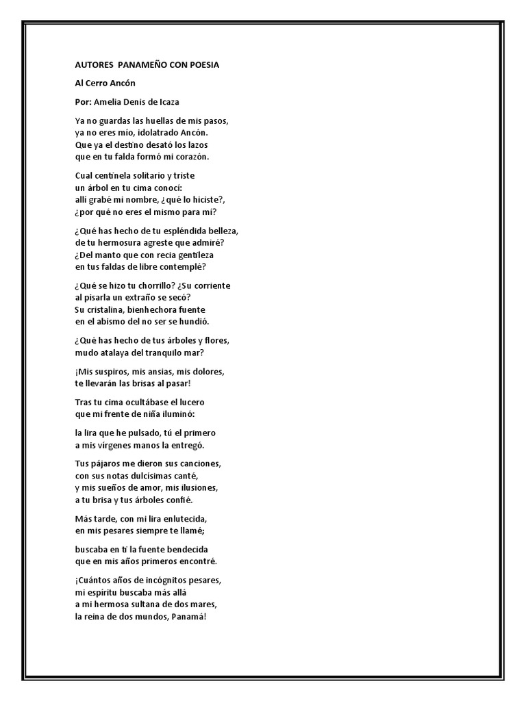 Autores Panameño Con Poesia | PDF | Panamá