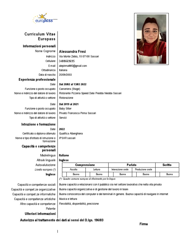 CV Alessandra Fresi | PDF