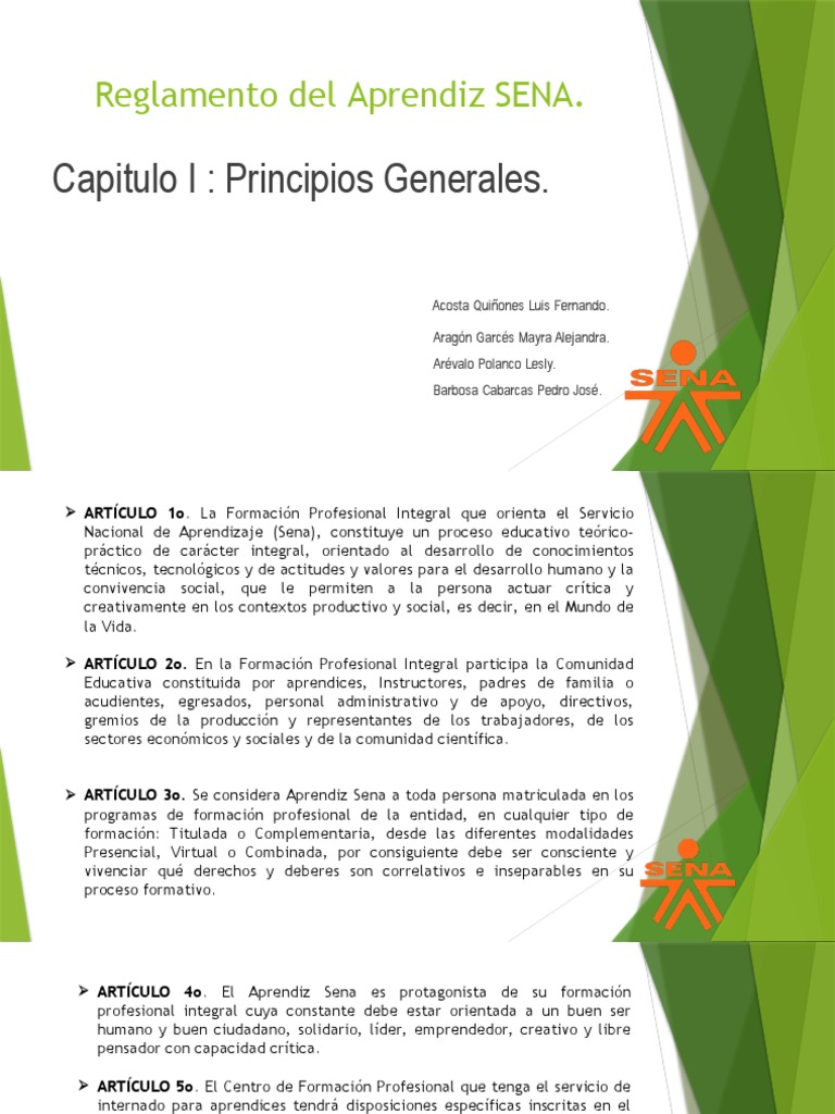 Reglamento Del Aprendiz SENA | PDF