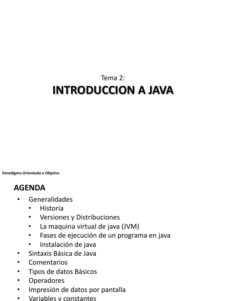 Sesion 2a - Introduccion A Java 1 | PDF | Java (lenguaje de ...