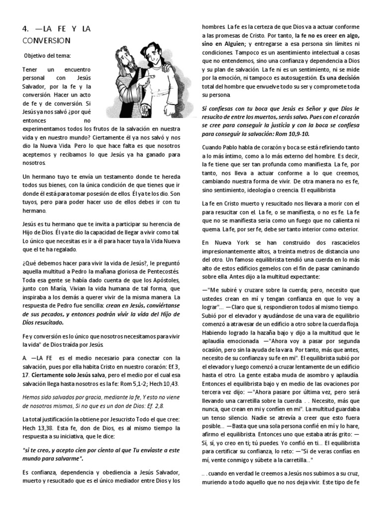 4 Fe y Conversión. | PDF | Fe | Salvación