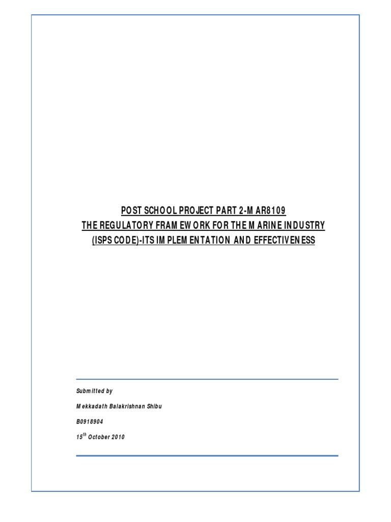ISPS Code Implementation Overview | PDF | Threat (Computer) | Ships