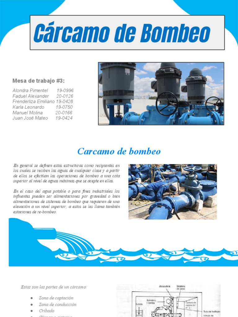 Diseño y Funcionamiento de Cárcamos de Bombeo | PDF | Bomba | Agua
